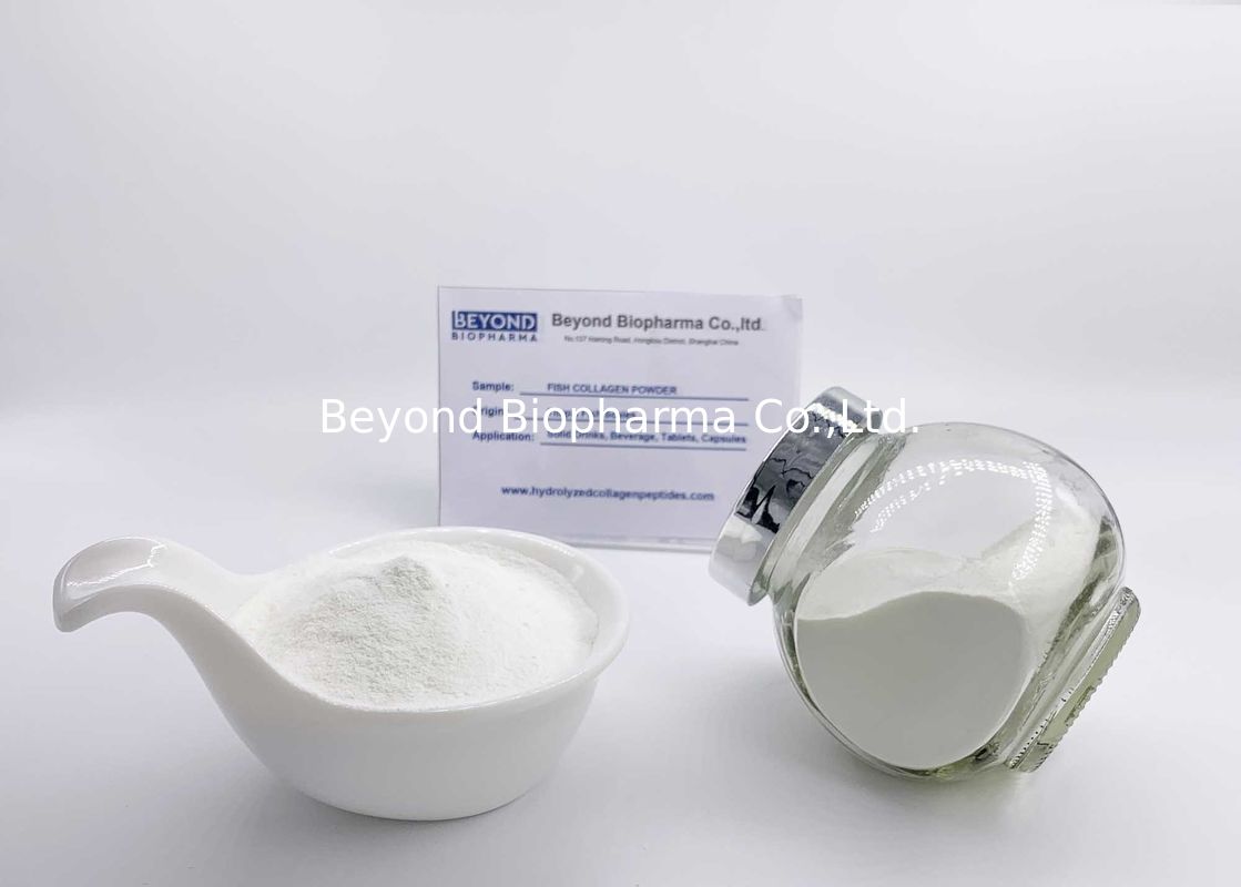 Pure Fish Collagen Peptides Powder White Color For Protein Supplements